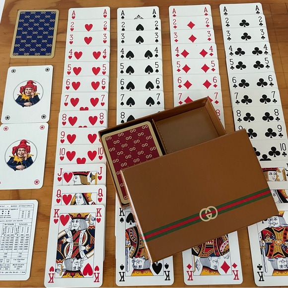 Gucci | Games | Vintage Gucci Double Set Playing Cards 2 Full Sets ...